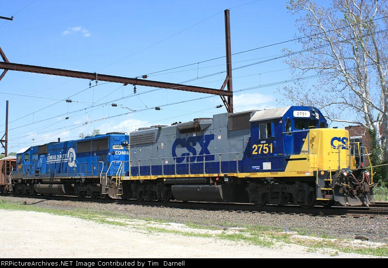 CSX W075 ballast train
